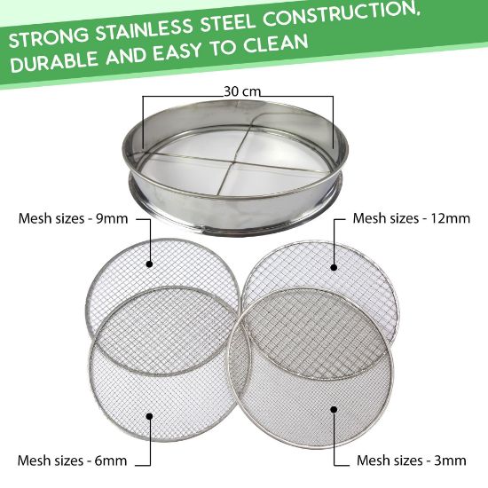 Spikey Dude. Practicool Stainless Steel Garden Potting Sieve/Riddle ...